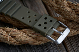 CLEARANCE OD Green - The Classic GL-831 Rubber Diver Strap (19/21mm ...